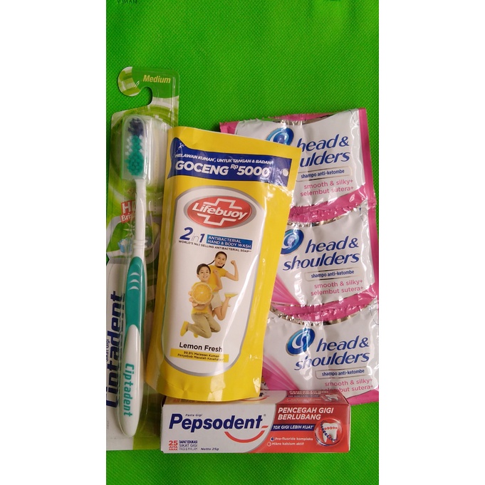 Jual PAKET HEMAT MANDI LENGKAP!! SABUN CAIR LUX, ODOL PEPSODENT, SHAMPO ...
