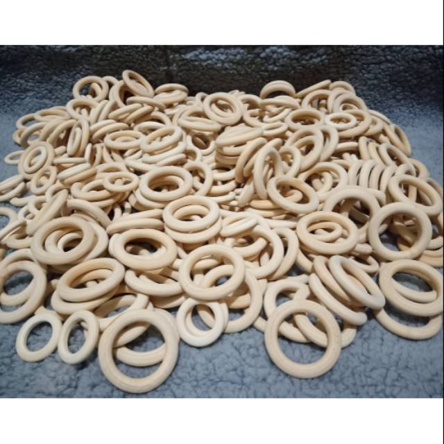Jual Wooden ring kayu O warna natural/Asli | Shopee Indonesia