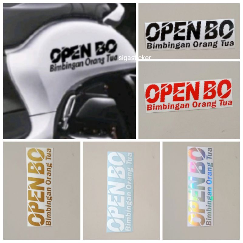 Jual sticker OPEN BO catting sticker motor | Shopee Indonesia