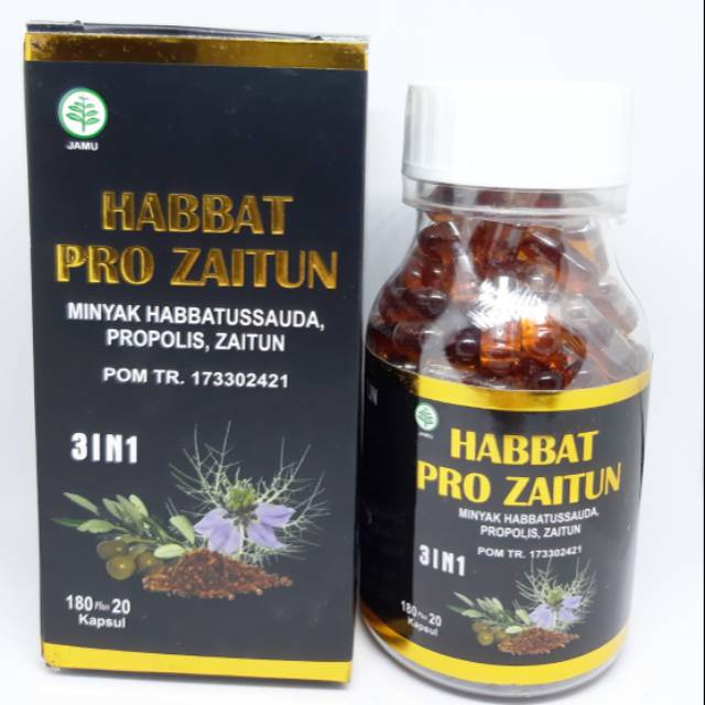 Jual Habbat Pro Zaitun 3 in 1 100 dan 200 kapsul | Minyak Habbatussauda ...