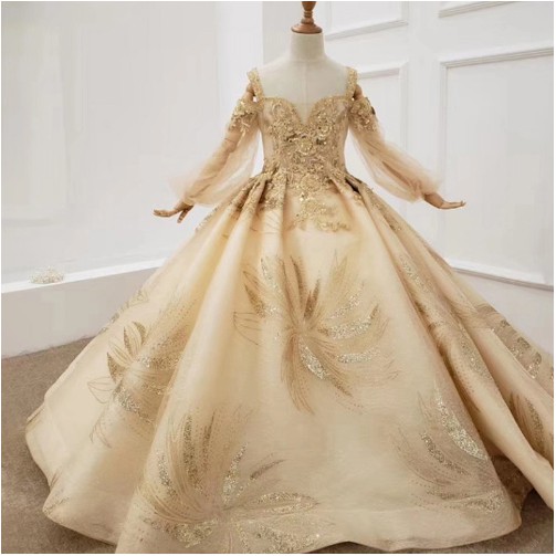 Jual gaun pengantin gold ballgown | Shopee Indonesia