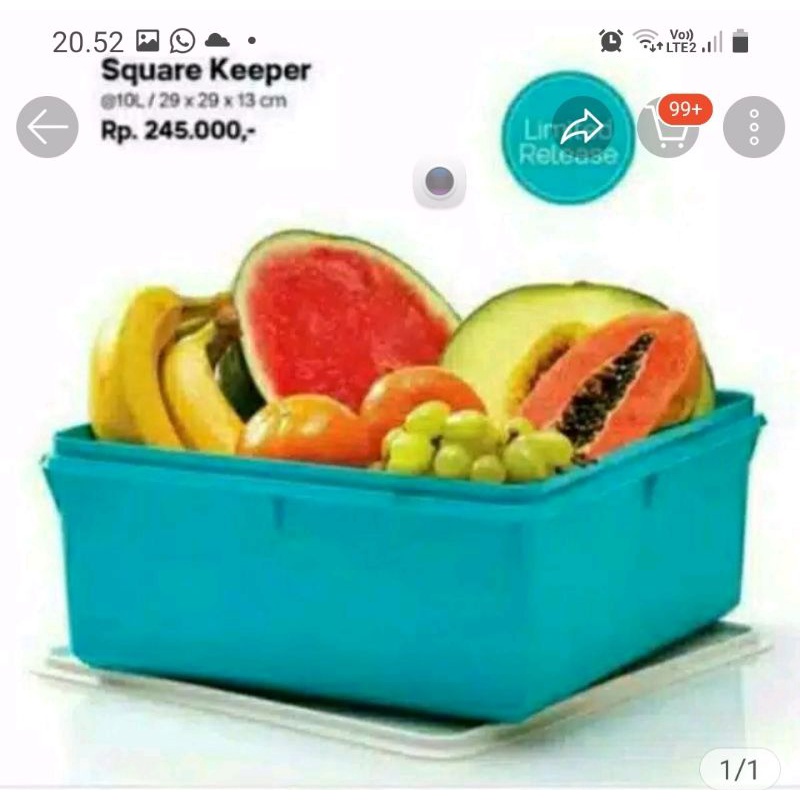 Jual Tupperware Ori Square Keeper ukuran 10 L | Shopee Indonesia