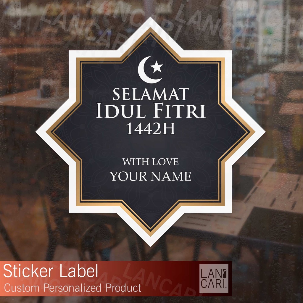 Jual Stiker Label Selamat Idul Fitri Sticker Hampers Kado Kemasan ...