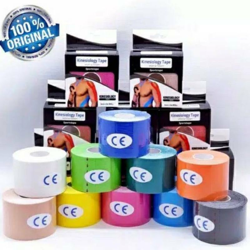 Jual kinesio tape taping sport therapy kinesiology 5cm x 5m original | Shopee Indonesia