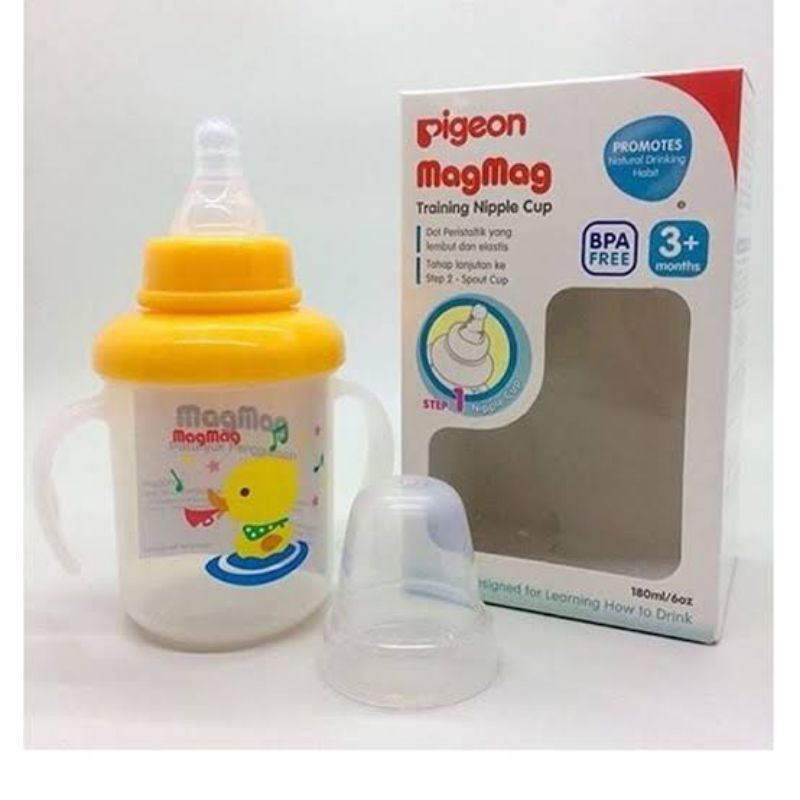 Jual PIGEON MAGMAG TRAINING NIPPLE CUP /STEP 1 3M+(180ML) | Shopee ...