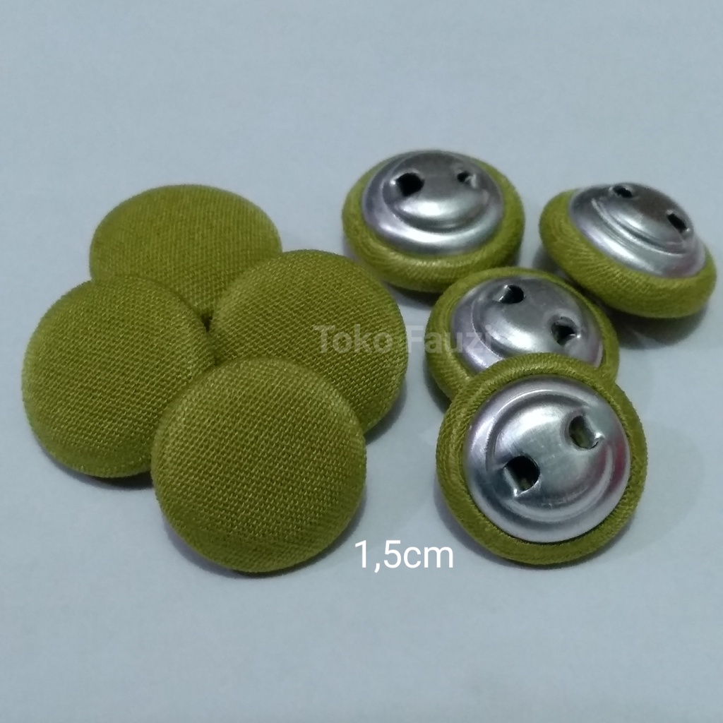 Jual Kancing Jamur Bungkus Kain Polos diameter 1.5cm | Shopee Indonesia