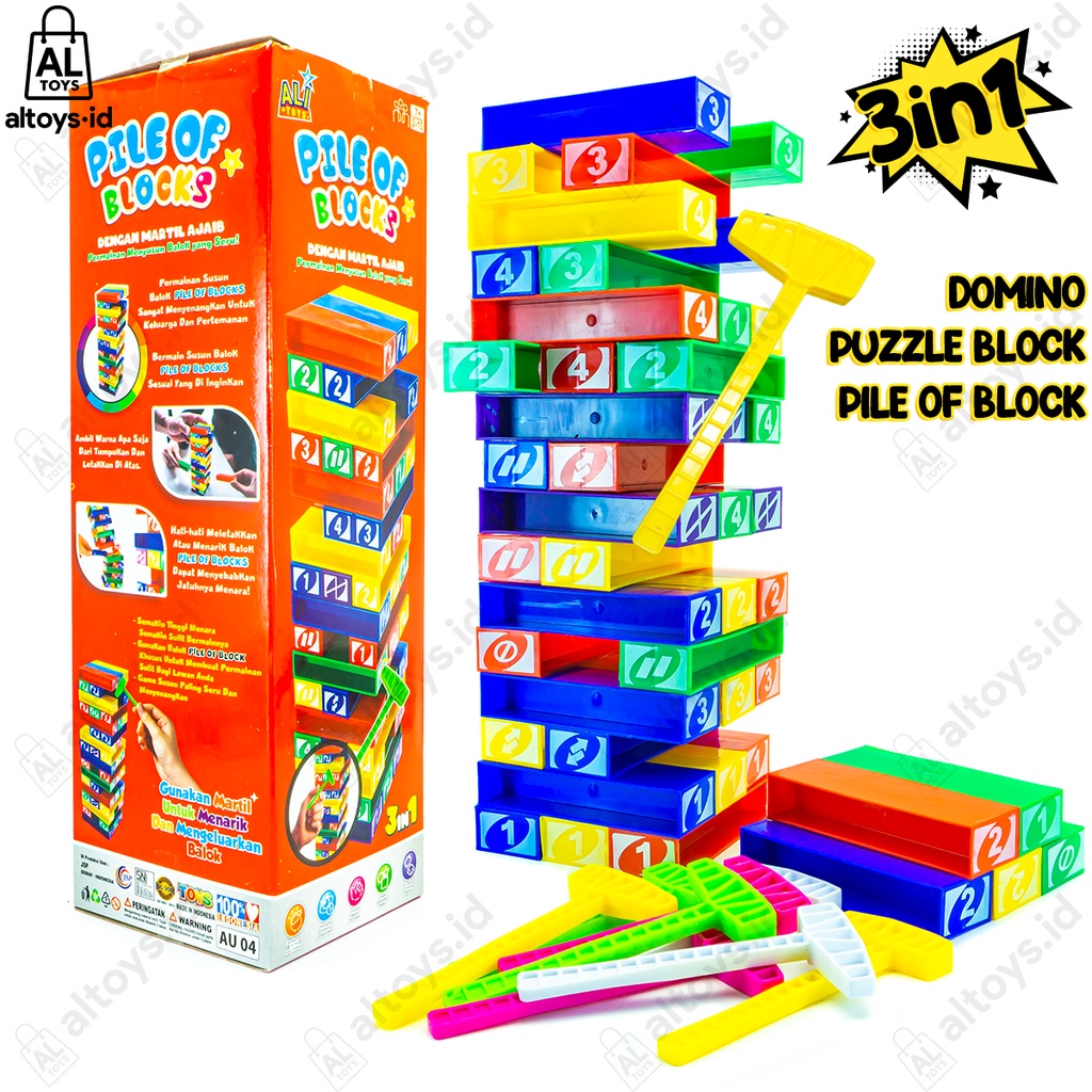Jual MAINAN ANAK-ANAK GAME PERMAINAN BALOK SUSUN STACKING TOWER BLOCKS ...