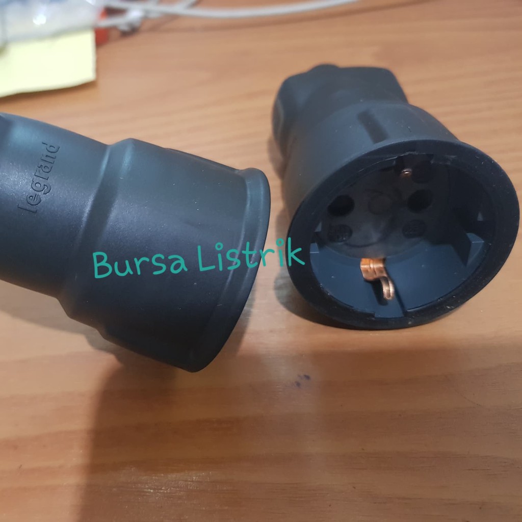 Jual Socket Female 2 pin Rubber Legrand Kontra Steker Karet 16A ...