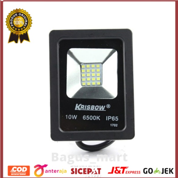Jual Krisbow Lampu Sorot Led Outdoor 10w 6500k - Cool Daylight/warm white/lampu taman/lampu ...