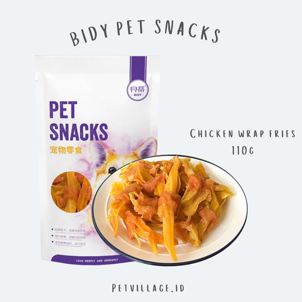 Jual BIDY PET SNACKS CHICKEN WRAP FRIES 110GRAM | Shopee Indonesia