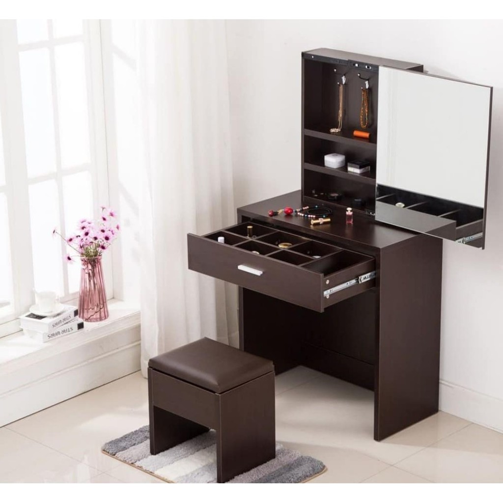 Jual MEJA RIAS MINIMALIS STORAGE KACA GESER | Shopee Indonesia