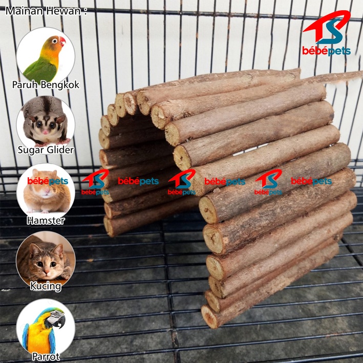 Jual MAINAN HAMSTER BURUNG - JEMBATAN HAMSTER KAYU FLEKSIBEL | Shopee ...