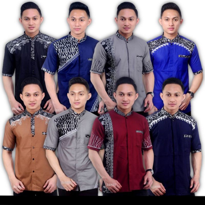 Jual Koko Muslim Pria Gus Azmi Warna Abu-abu | Shopee Indonesia