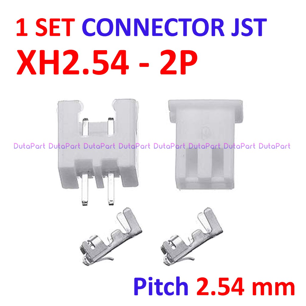Jual 1 SET Connector JST XH2.54 - 2P - Male Female Pin Kaki Lurus 2.54mm Molex | Shopee Indonesia
