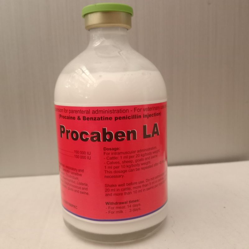 Jual Procaben LA 100 ml Antibiotik ternak Pengganti Penstrep 400 ...