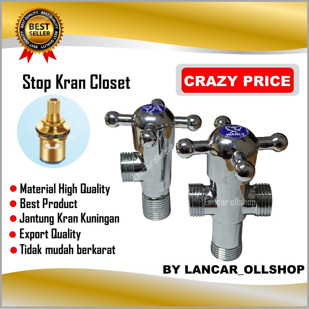 Jual Stop Kran Cabang TEE Kran Shower Toilet Closet Jet Sambungan ...