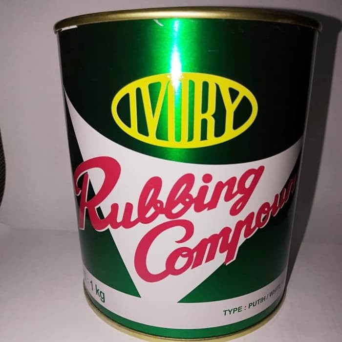 Jual Dempul Compound Rubbing 1 kg Putih / Kompon kaleng Hijau Motor ...