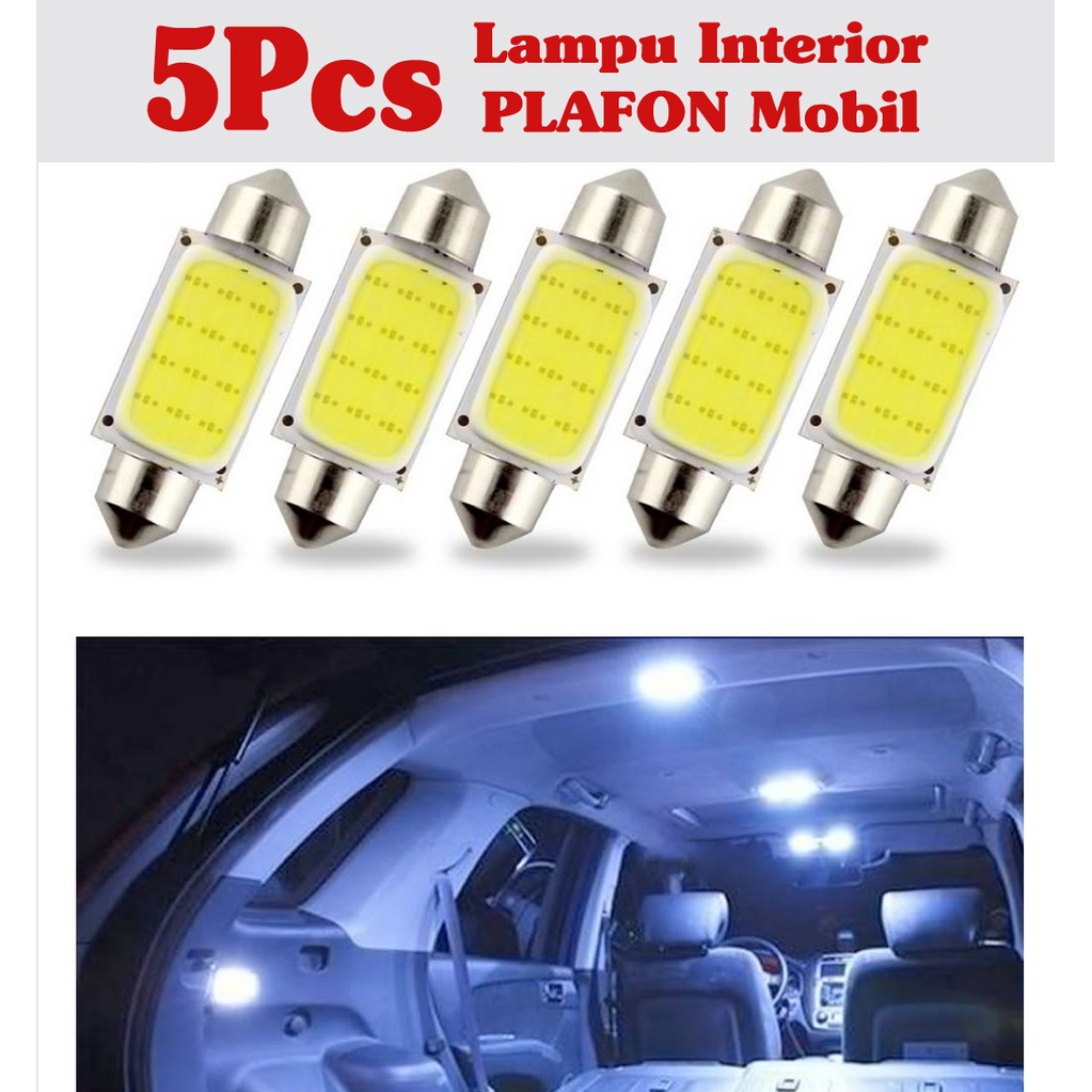 Jual PROMO TERMURAH!! Lampu Interior Mobil LED COB Dome Light 41mm ...