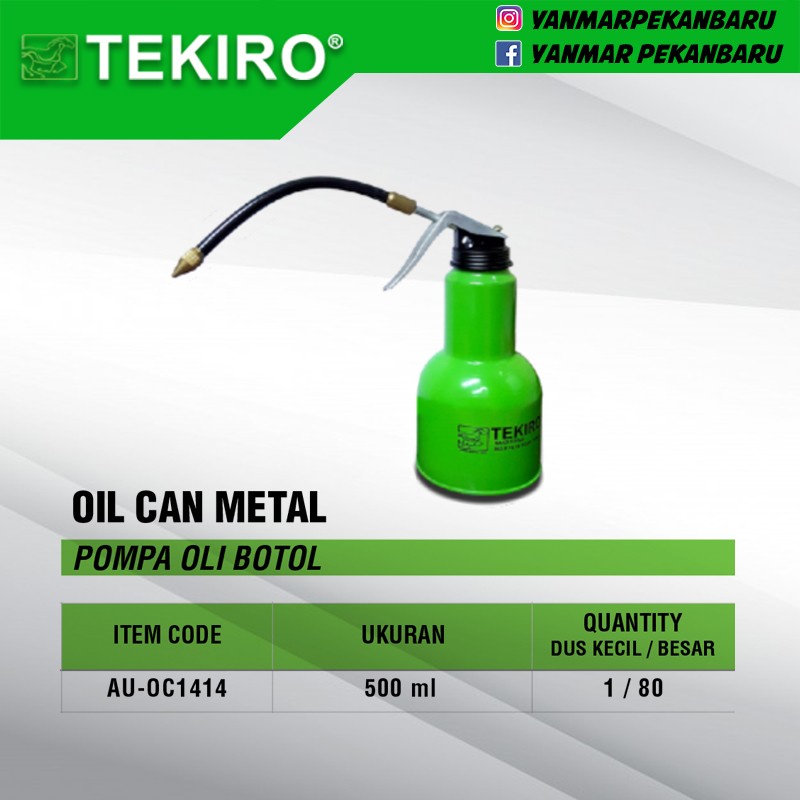 Jual OIL CAN METAL / POMPA OLI BOTOL 500 ml TEKIRO | Shopee Indonesia