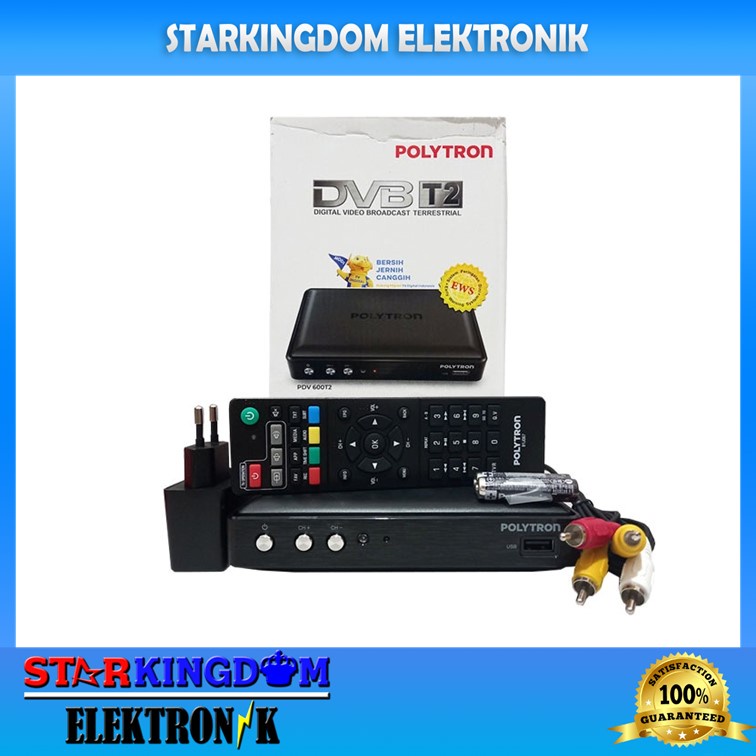 Jual Polytron PDV-600 T2 TV Digital DVB-T2 Set Top Box UHF Garansi 1 ...