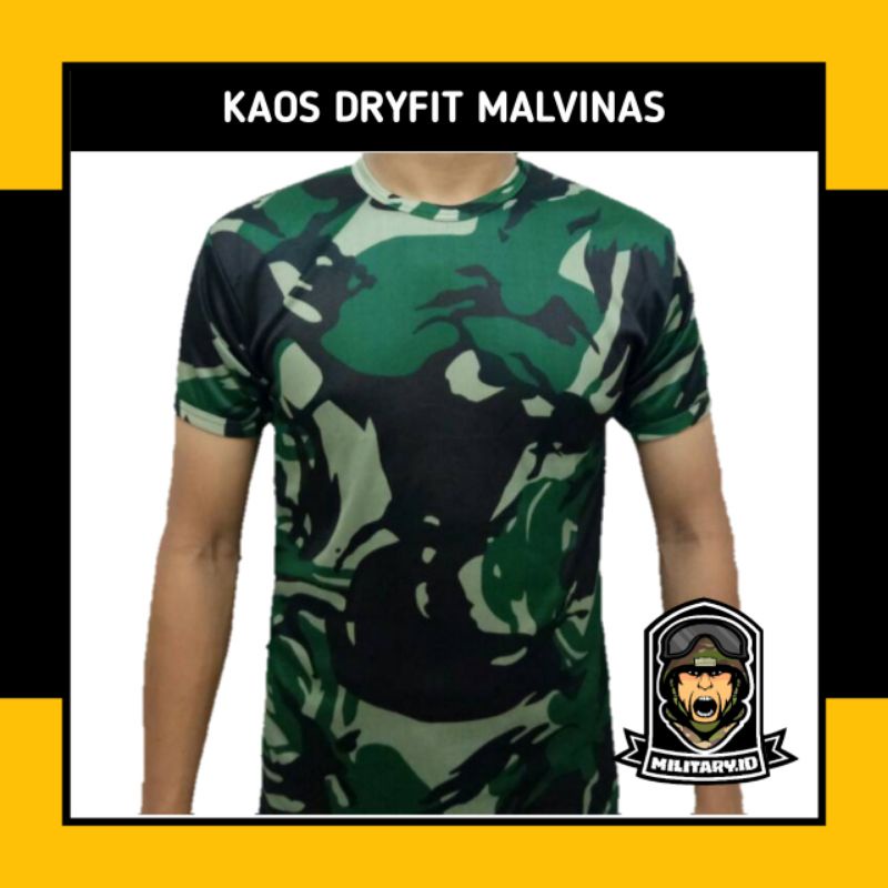 Jual KAOS LORENG DRYFIT MALVINAS TNI | Shopee Indonesia