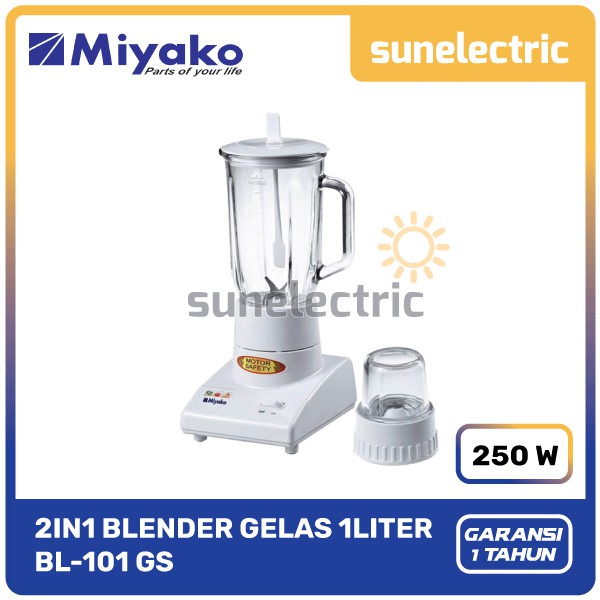 Jual Miyako BL-101 GS Blender Gelas Kaca + Dry Mill 2in1 Kapasitas 1 ...
