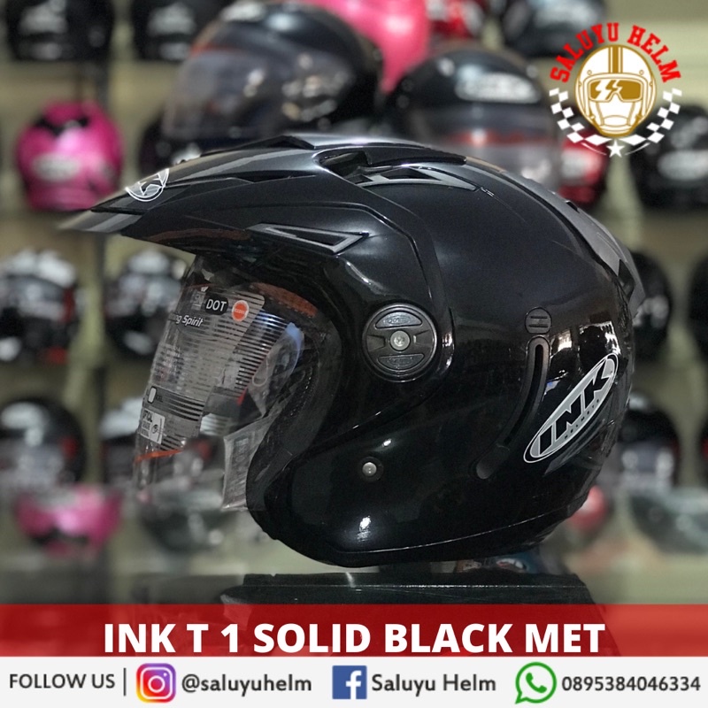 Jual HELM INK T-1 SOLID DOUBLE VISOR | Shopee Indonesia