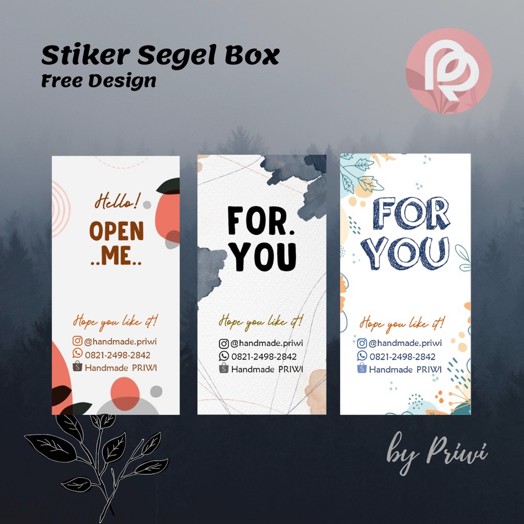 Jual CETAK STIKER SEGEL BOX HAMPERS MAKANAN CUSTOM | Shopee Indonesia