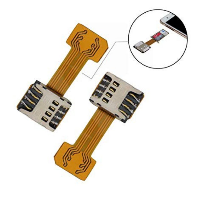 Jual Dual Sim Card Adapter Hybrid Sim Card Extender MicroSD Card ...