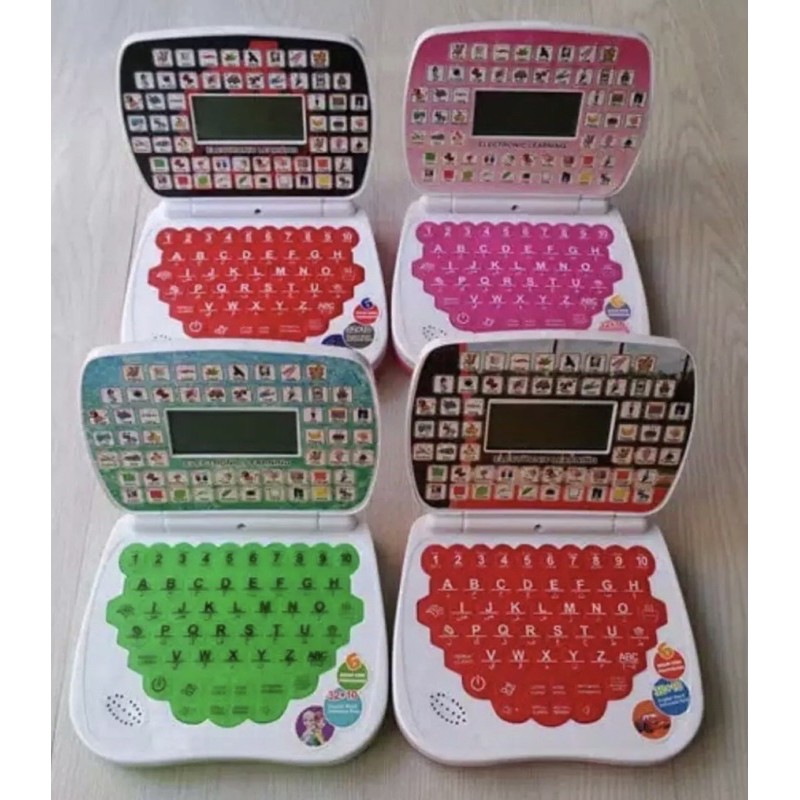 Jual mainan edukasi mini laptop 4 bahasa + layar | Shopee Indonesia
