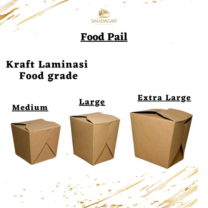 Jual i79i7Yj0 Paper Food Pail / Rice Box Medium / Large / Extra Large ...