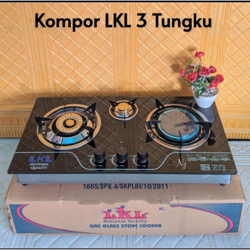 Jual KOMPOR KACA LKL 3 tungku Type: Gas Glass Stove Cooker | Shopee ...