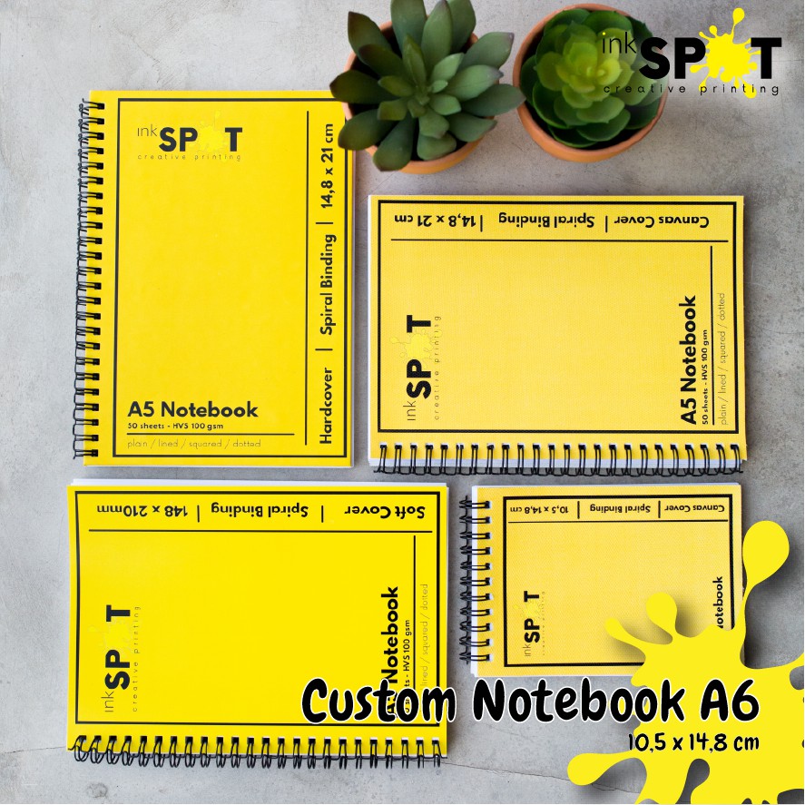 Jual Custom Notebook (Isi : Polos, Cetak Garis, Cetak Kotak, Cetak ...