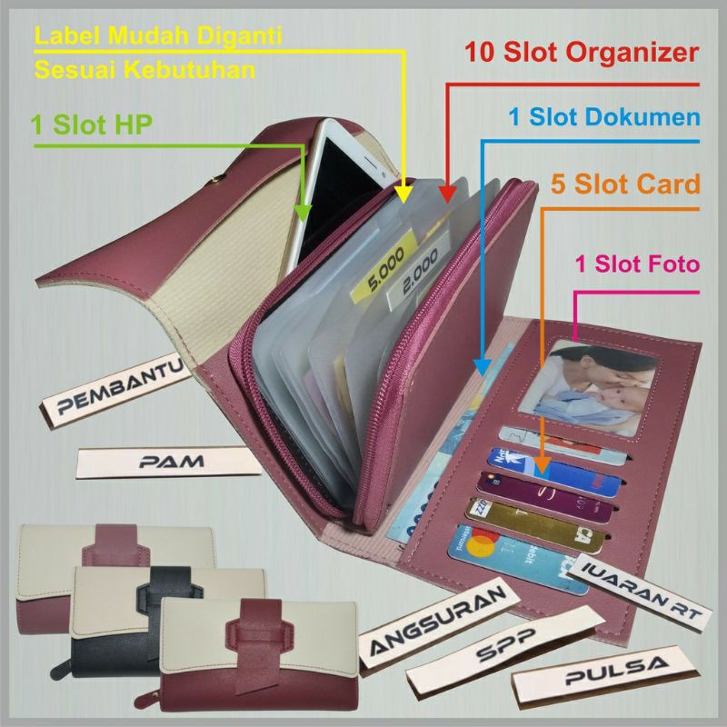 Jual (BISA COD)Dompet Organizer-Dompet Harian-Dompet Disiplin-Dompet ...