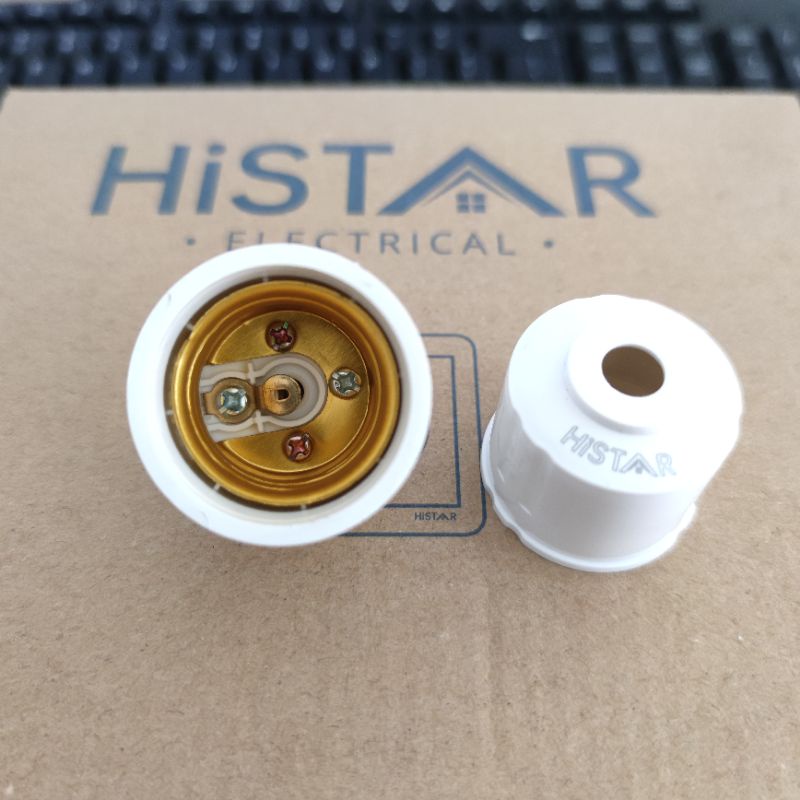 Jual fiting gantung HISTAR fitting lampu gantung putih | Shopee Indonesia