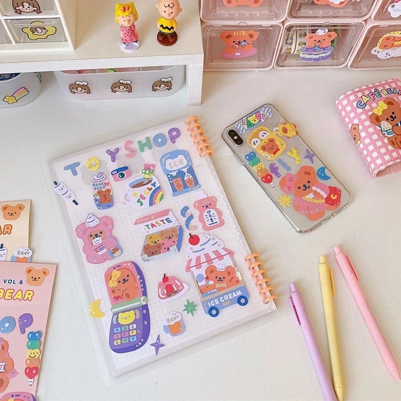Jual Sticker Aesthetic TWINKLE BEAR | Shopee Indonesia