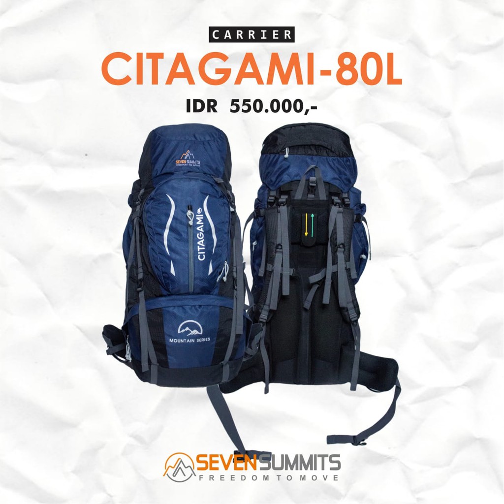 Jual TAS CARRIER CITAGAMI 80L SEVEN SUMMITS/ TAS GUNUNG | Shopee Indonesia