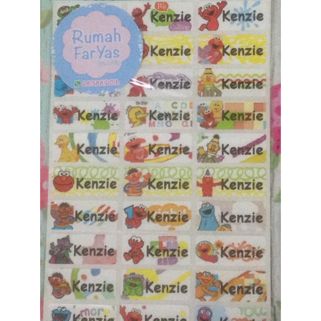 Jual LABEL NAMA WATERPROOF / LABEL NAMA WATERPROOF IMPORT / STICKER ...