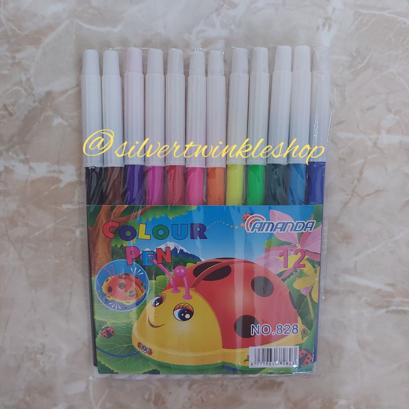 Jual Spidol warna / spidol kecil 12 warna warni murah / colouring ...