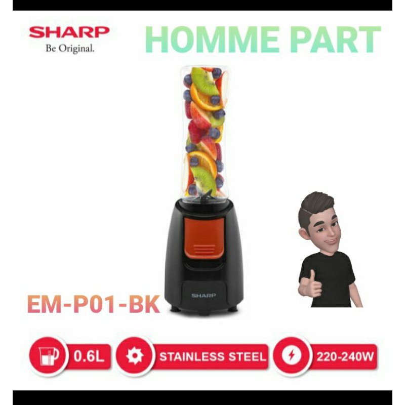 Jual Sharp sporty personal Blender EM-P01-BK | Shopee Indonesia