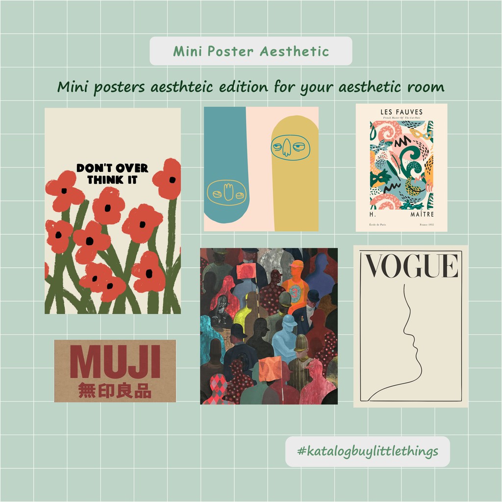 Jual Mini Posters Aesthetic Edition/Poster/Hiasan Dinding | Shopee ...