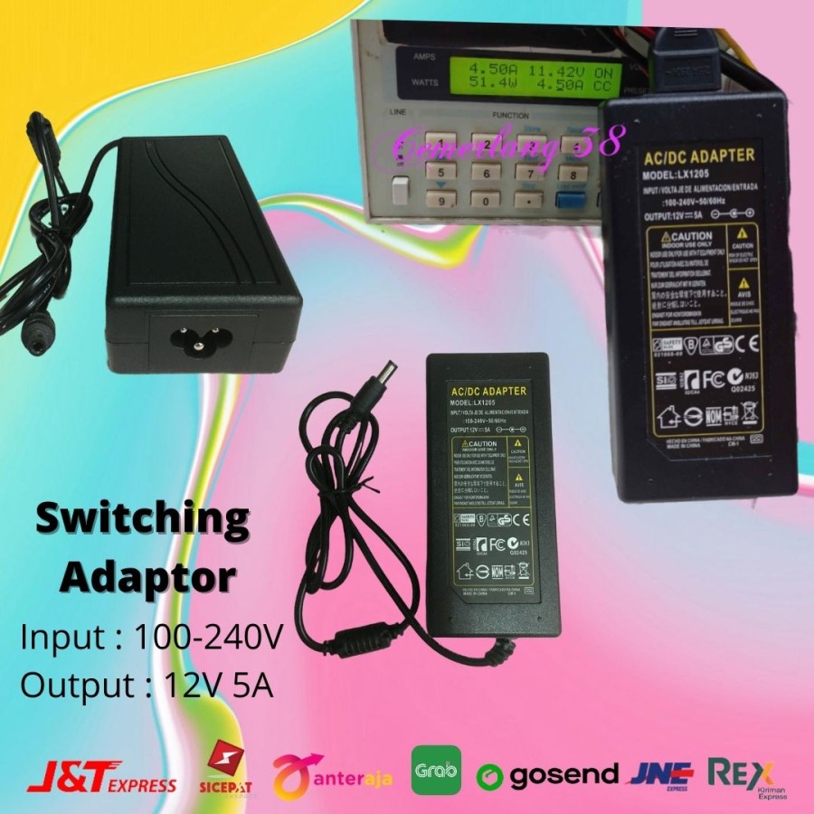 Jual Switching Adaptor - Switching Power Supply Plastik 12V 5A | Shopee ...