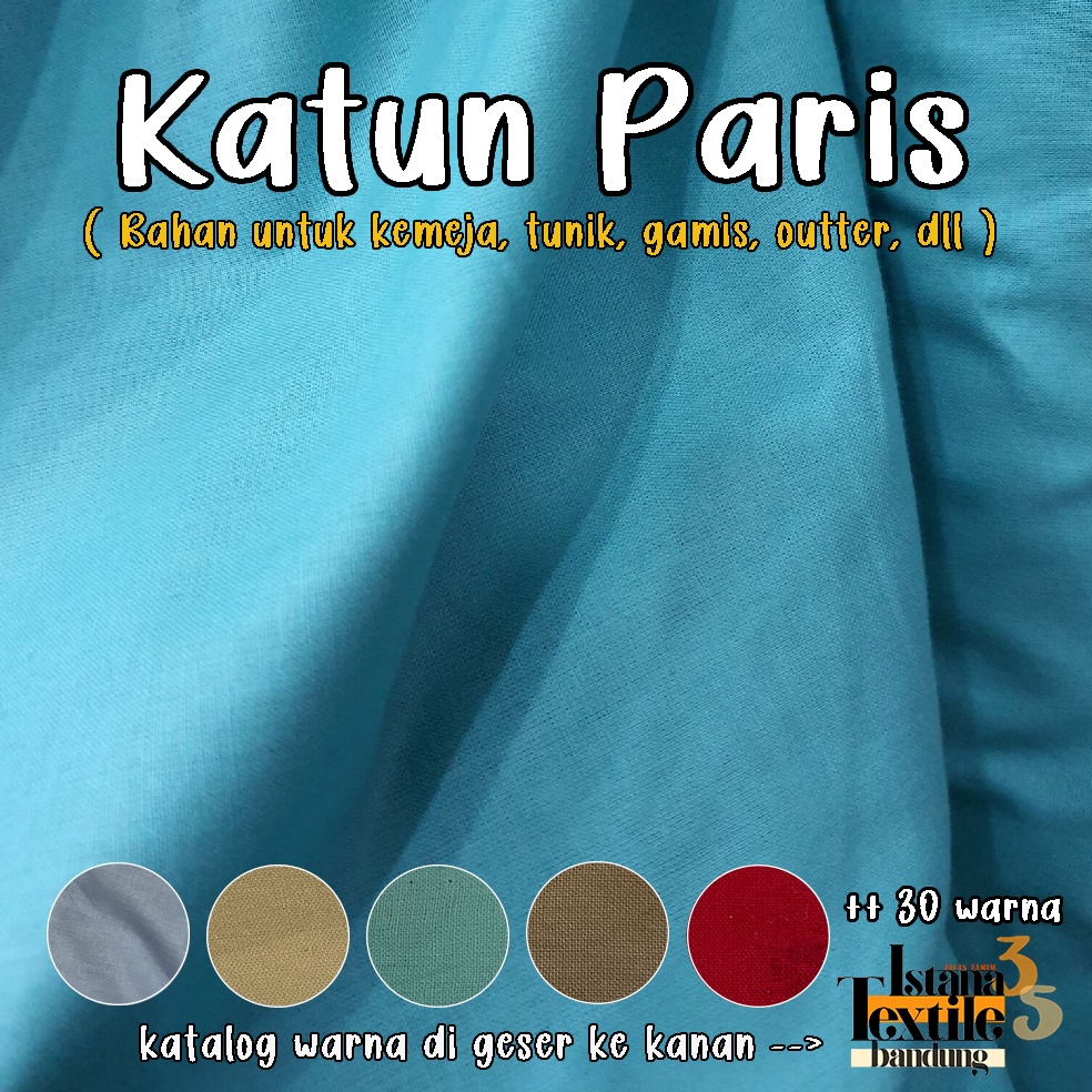 Jual Bahan kain Katun Paris #GradeA | Shopee Indonesia