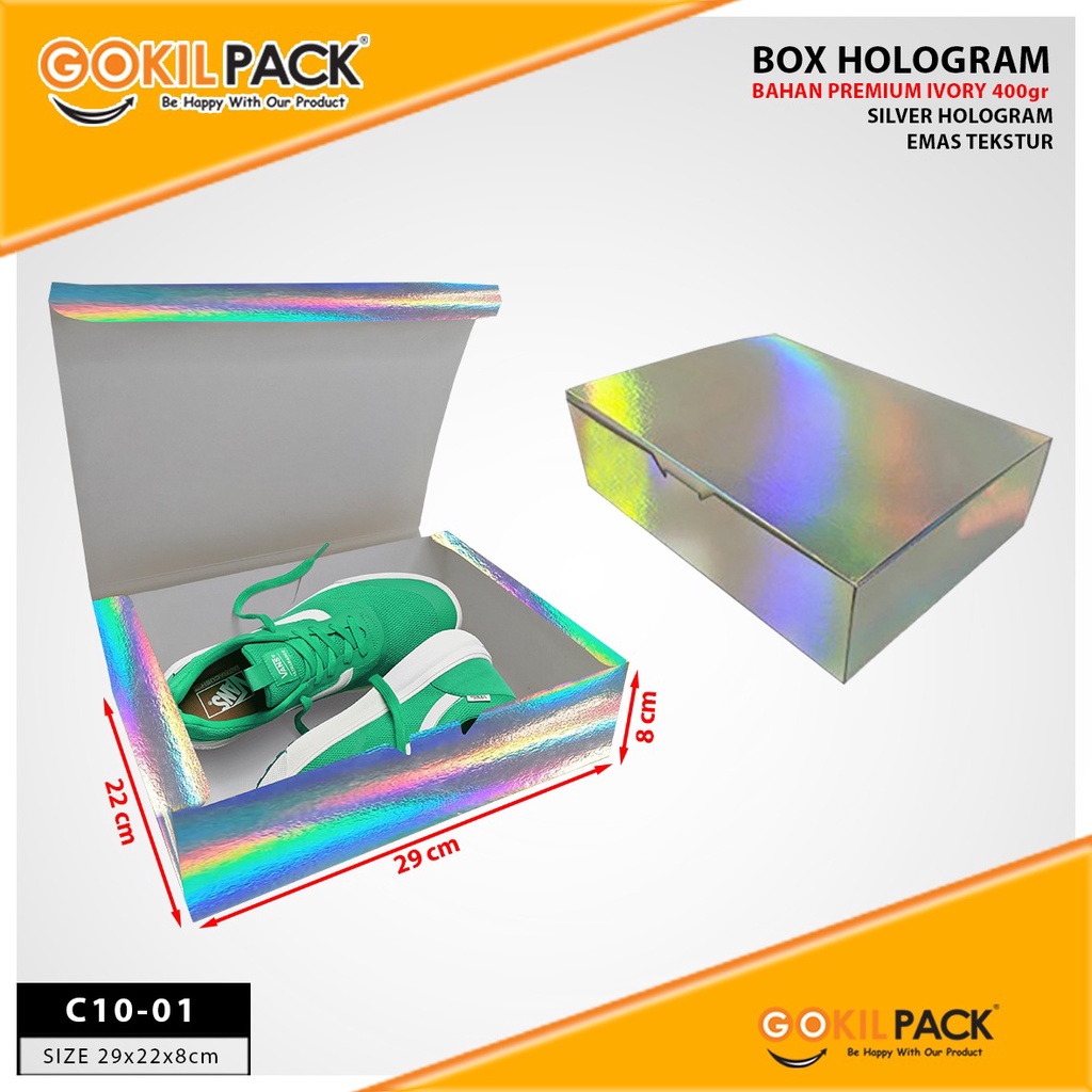 Jual Kotak Hampers - Gift Box Silver Hologram - Dus Kado - Uk 29x22x8 cm - C10 | Shopee Indonesia