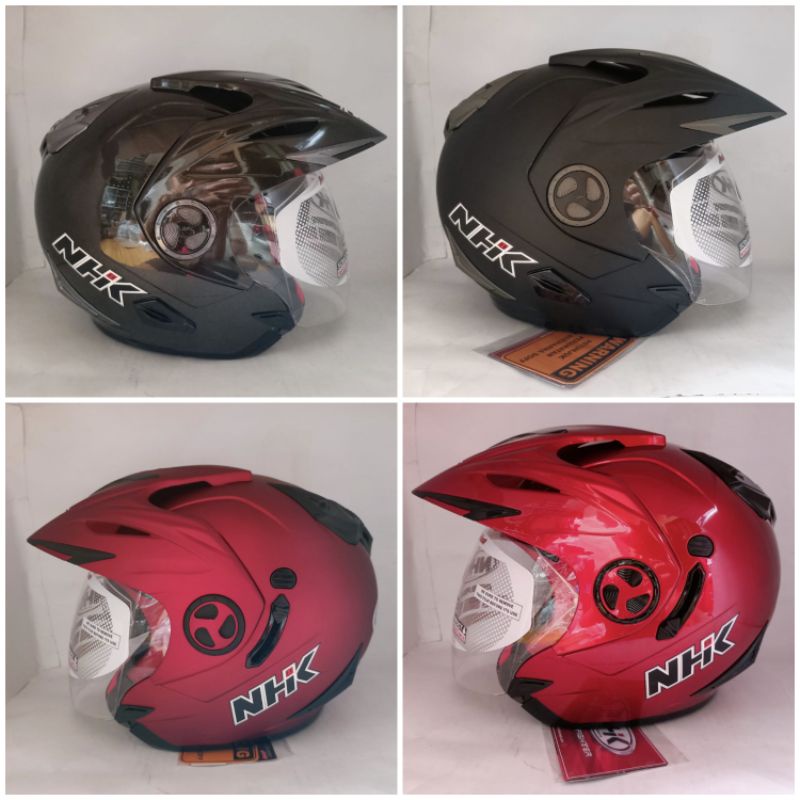 Jual HELM NHK AVIATOR SOLID KACA DOUBLE VISOR HELM ORIGINAL | Shopee ...