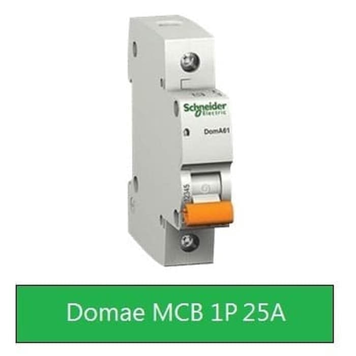 Jual MCB domae Schneider 25A 1P 1 phase Mcb 1P 25A Mcb 25A 1P - DOM11344SNI | Shopee Indonesia