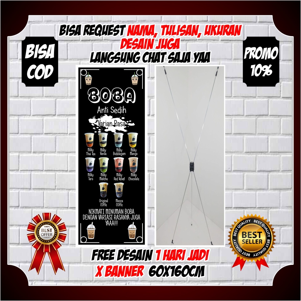 Jual Spanduk Banner Jualan Boba Drink Anti Galau Berkualitas Keren ...