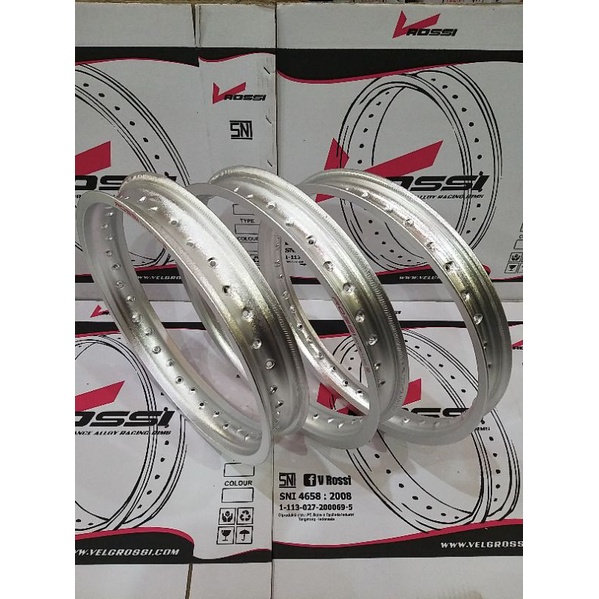 Jual Velg Aluminium VRossi WM Silver Blast /kulit jeruk17x160, 185, 215 ...