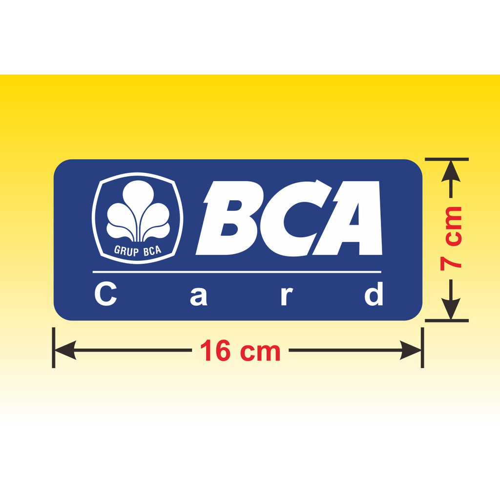 Jual Sticker BCA Card stiker pembayaran digital non tunai cashless 16 x ...