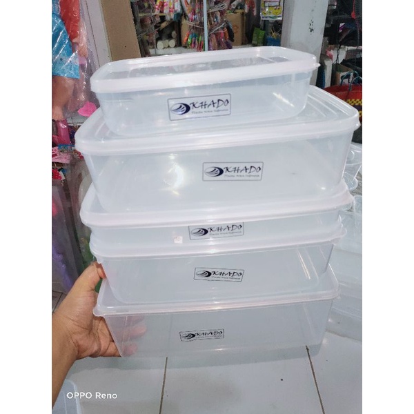 Jual Food Box khado 1000ml, 2000ml, 3000ml, 3500ml, 5000ml Plastik / box/ Kotak Makan / Tempat ...